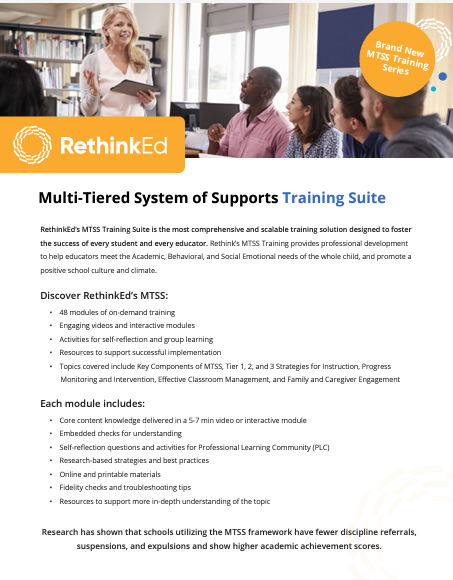 RethinkEd - Multi-Tiered System of Supports Toolkit